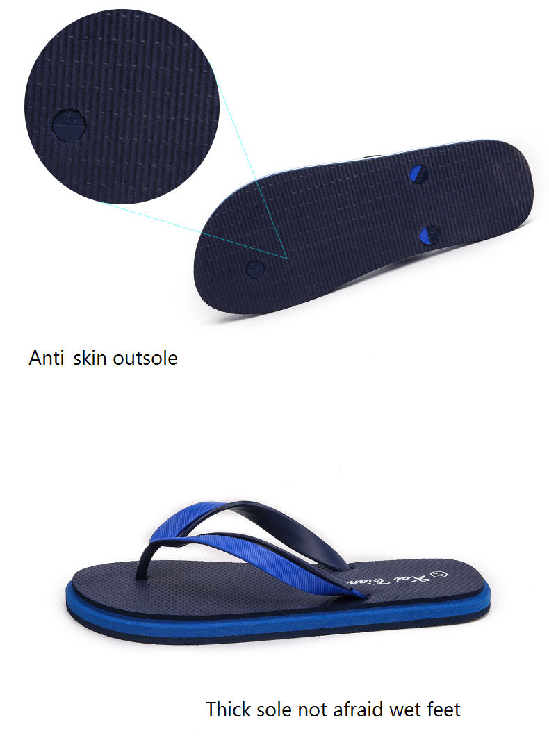 flip flops beach shoes open toe flat sandal outdoor slipper casual ...